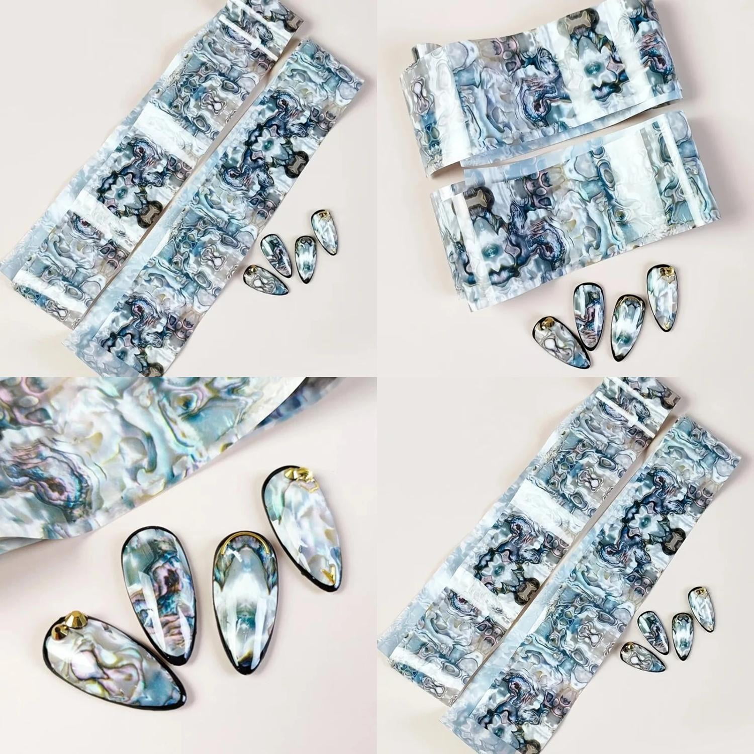 XOCHNGH 1. Glamorous Marble Nail Foil Stickers - Transfer Sticker Pape ...