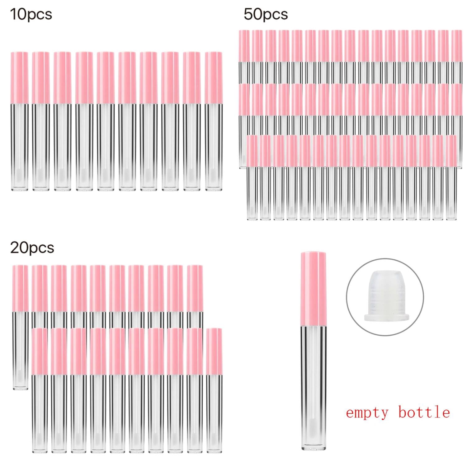 XOCHNGH 10/20/50pcs Empty Lip Gloss Tube Plastic Make Lip Gloss ...