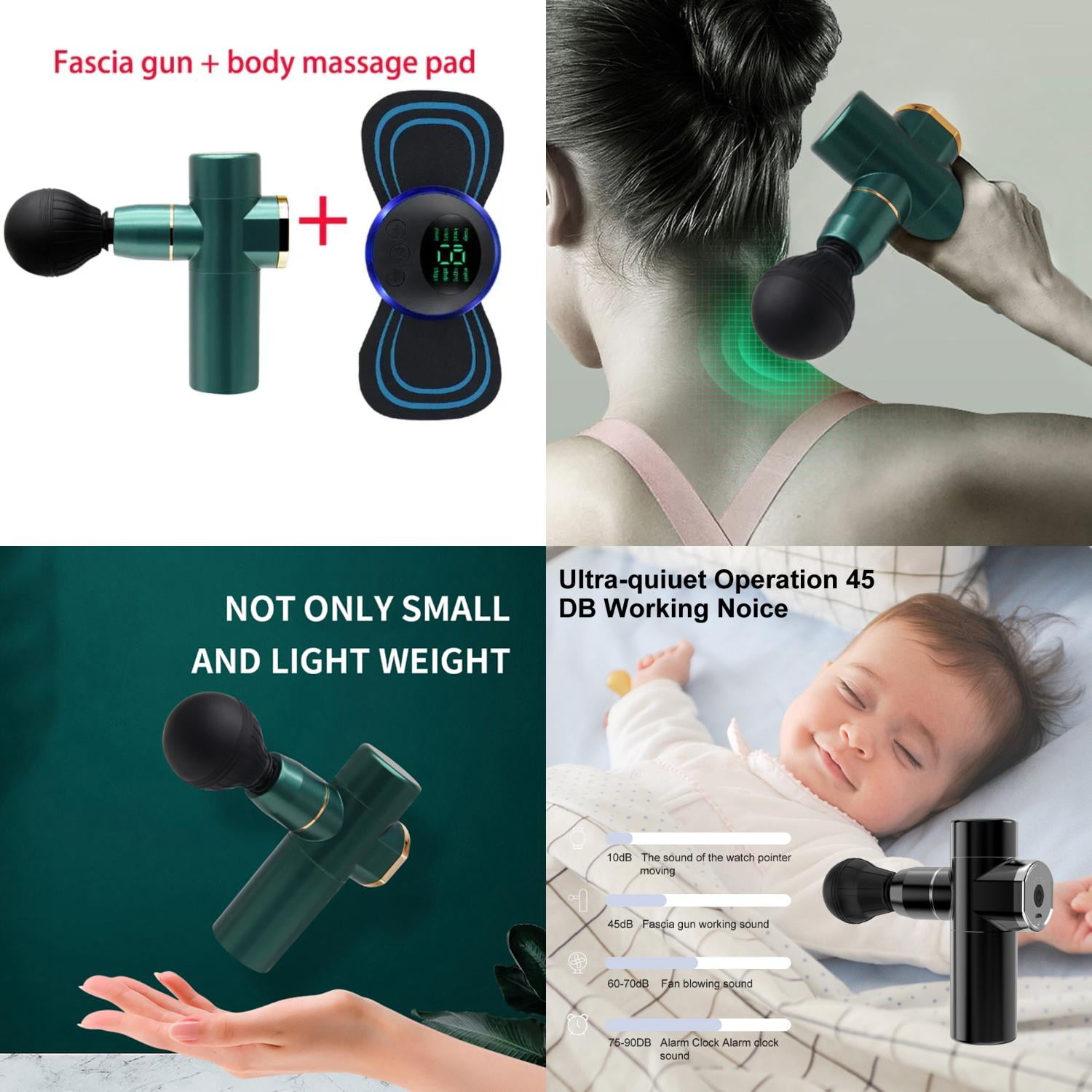XOCHNGH Booster Muscle Massage Gun MINI Massager Fascia Gun Back ...