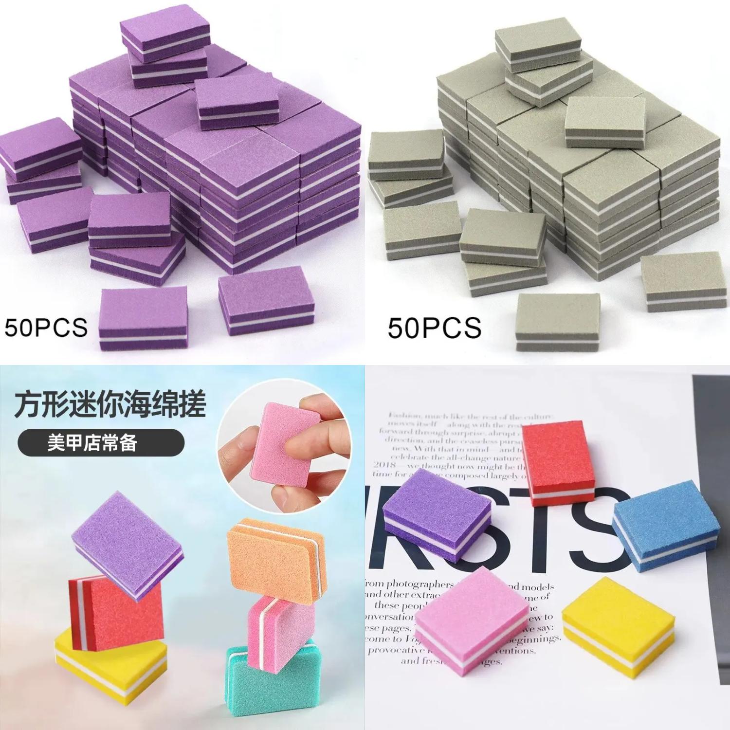 XOCHNGH Double-sided Mini Nail File Blocks set of 50 for Sanding and ...