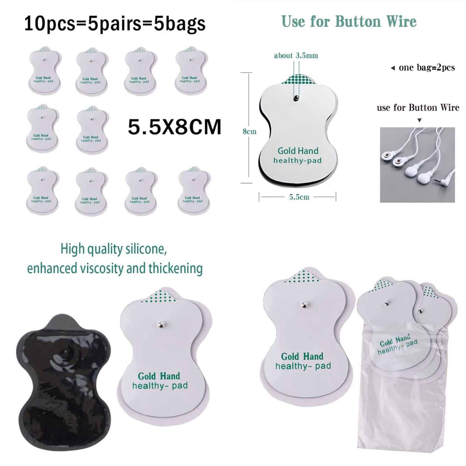 XOCHNGH Effective Premium High-quality Reusable Electrode Pads - Muscle ...