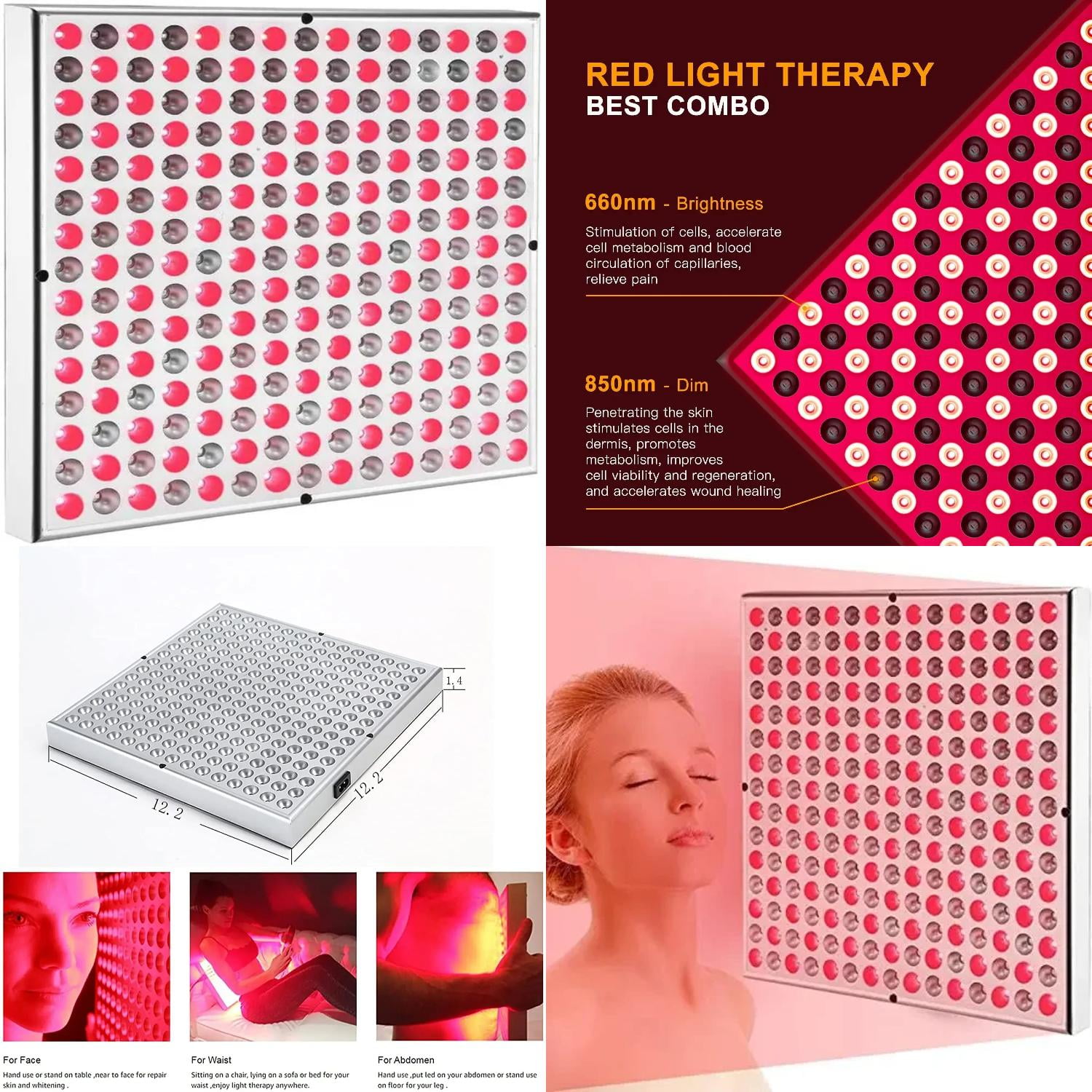 XOCHNGH Red Light Therapy Panel Face Skin Care LED Infrared Light ...