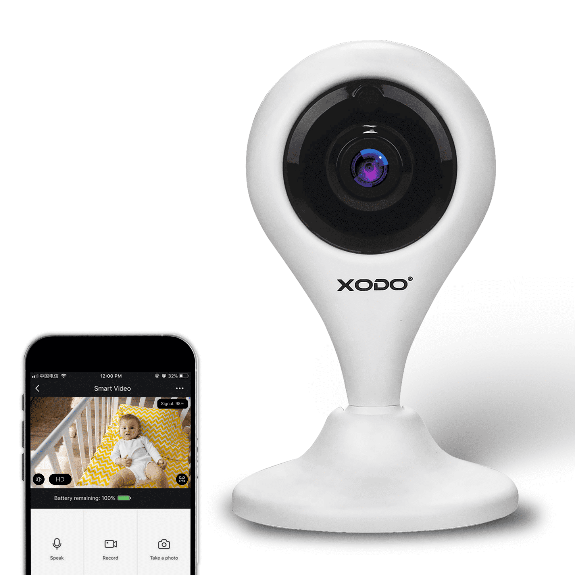 XODO 1080P Wireless Indoor Security Camera for Baby Monitor, Dog Camera ...