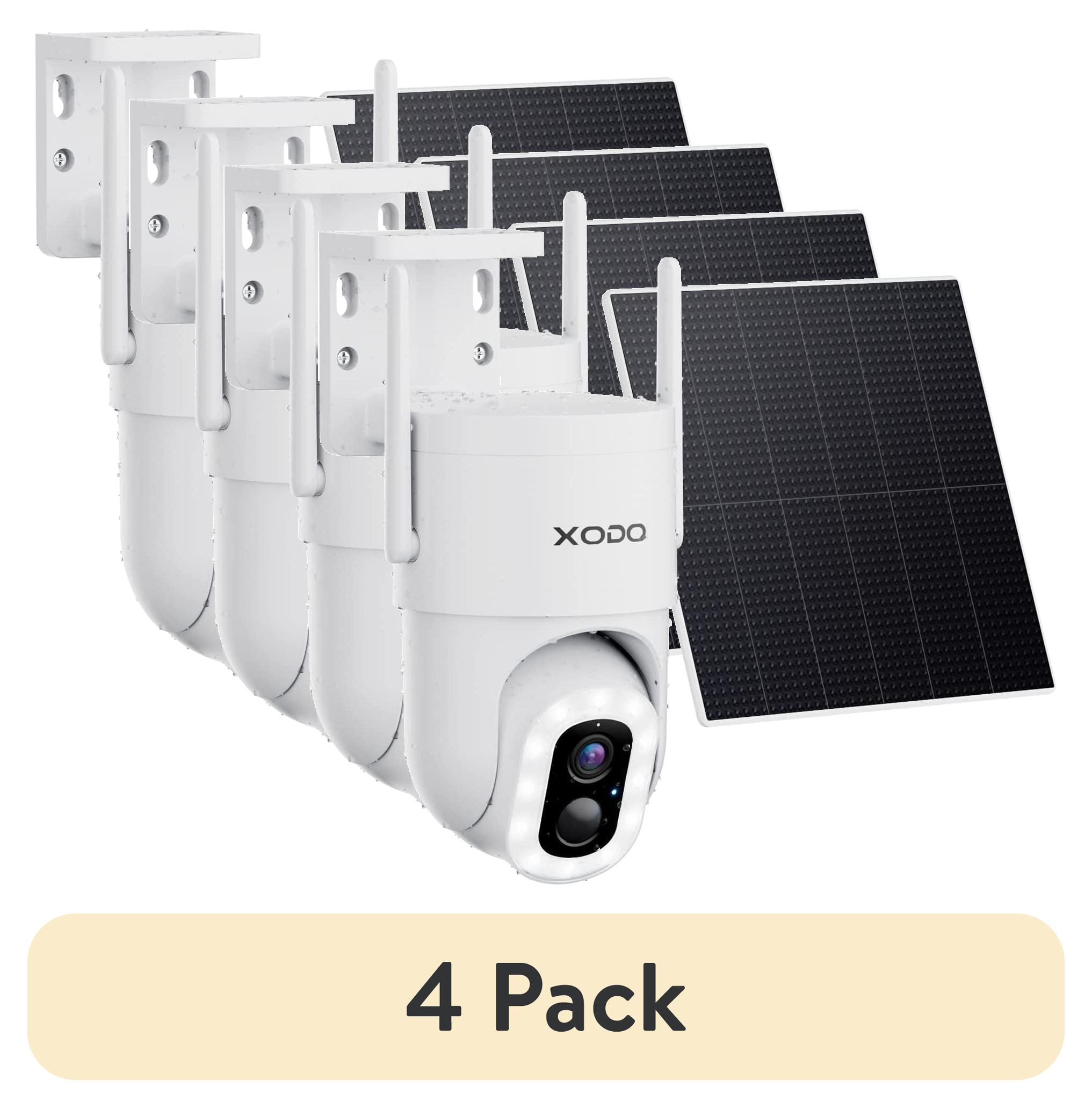(4 pack) Xodo E15 Solar Wireless 2K 3 Megapixels Outdoor Camera with ...