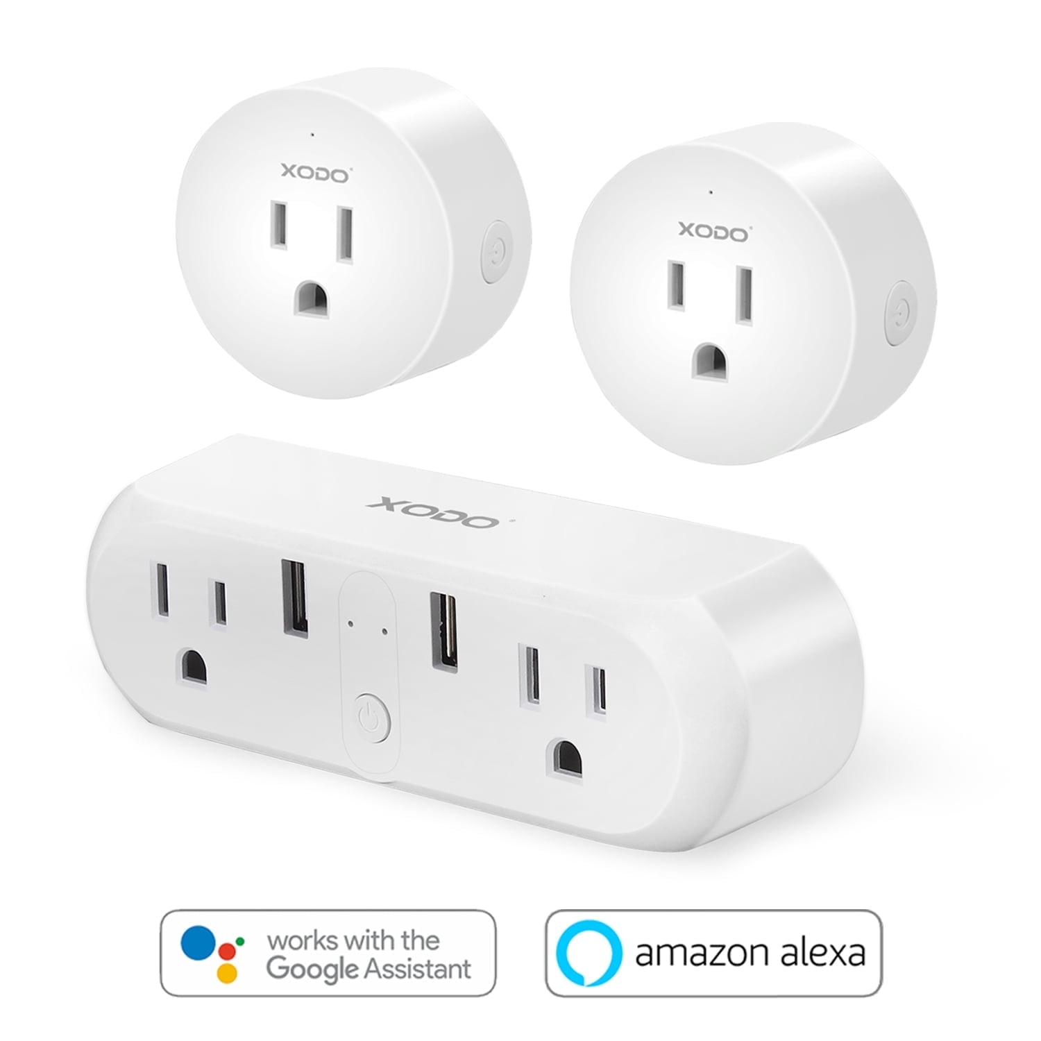 XODO PK4 Smart Home Kit: Wi-Fi Smart Plug Outlet with USB Connectors ...