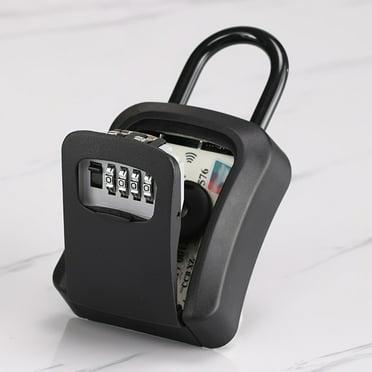 Key Storage Lock Box, Combination Lock Box, Wall Mounted Lock Box Black ...