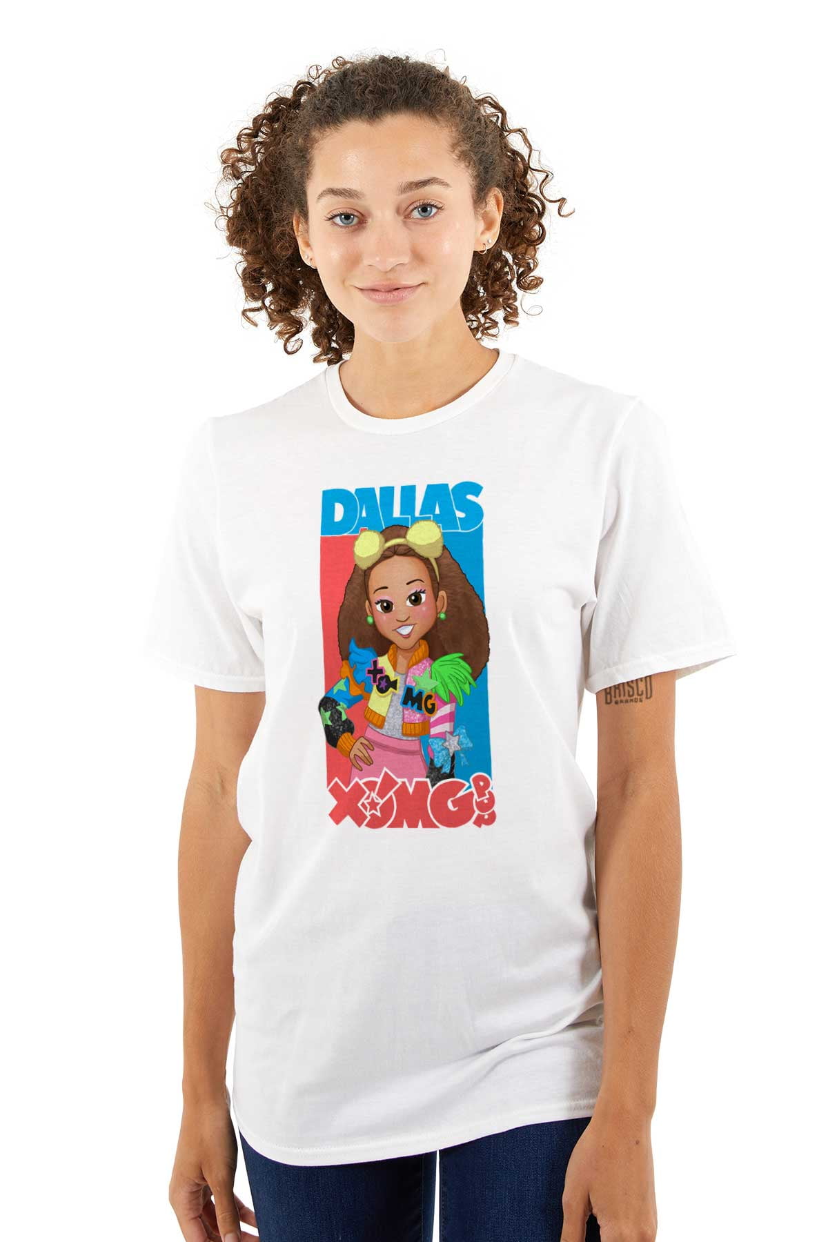 XOMG POP Band Dallas Cartoon Fan Women Plus Size Graphic Tee Tees ...