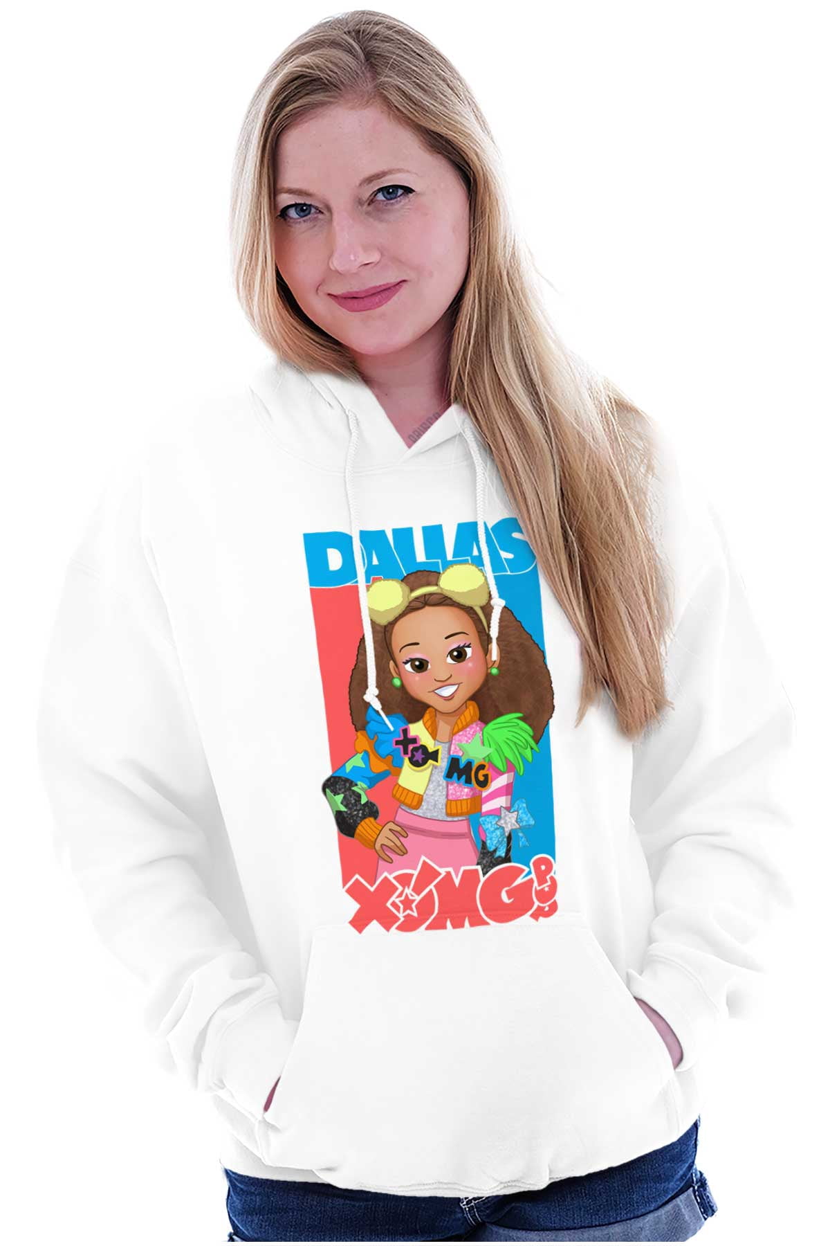 XOMG POP Band Dallas Cartoon Fan Women Plus Size Hoodie Brisco Brands ...