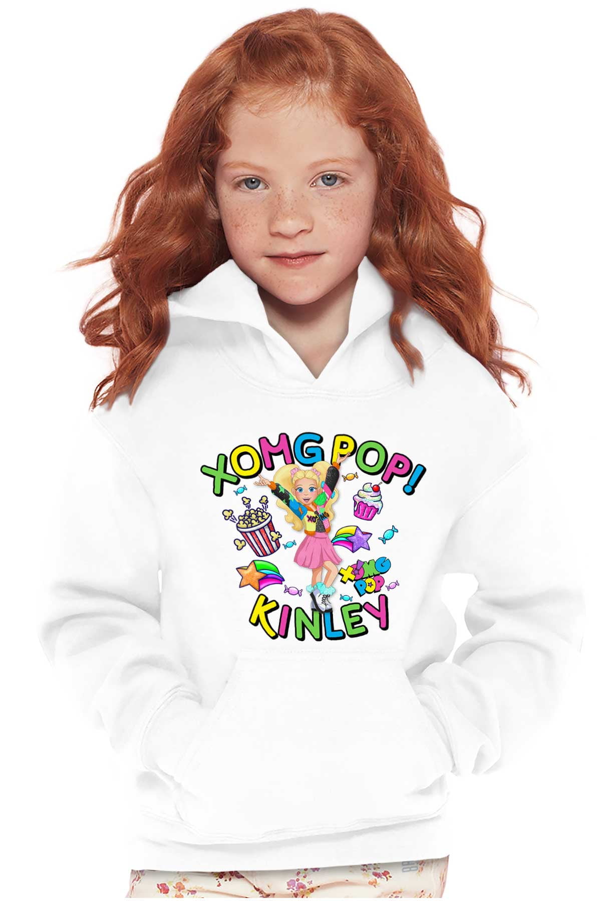 XOMG POP Kinley Star Power Cartoon Kids Hoodie Sweatshirt Girls Teen ...