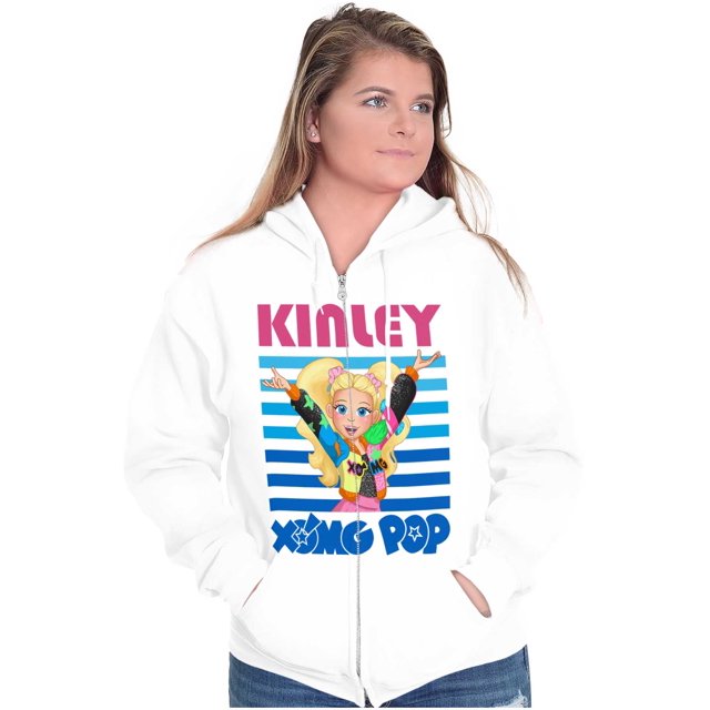 XOMG POP Music Fan Kinley Cartoon Women Plus Size Zipper Hoodie Brisco ...