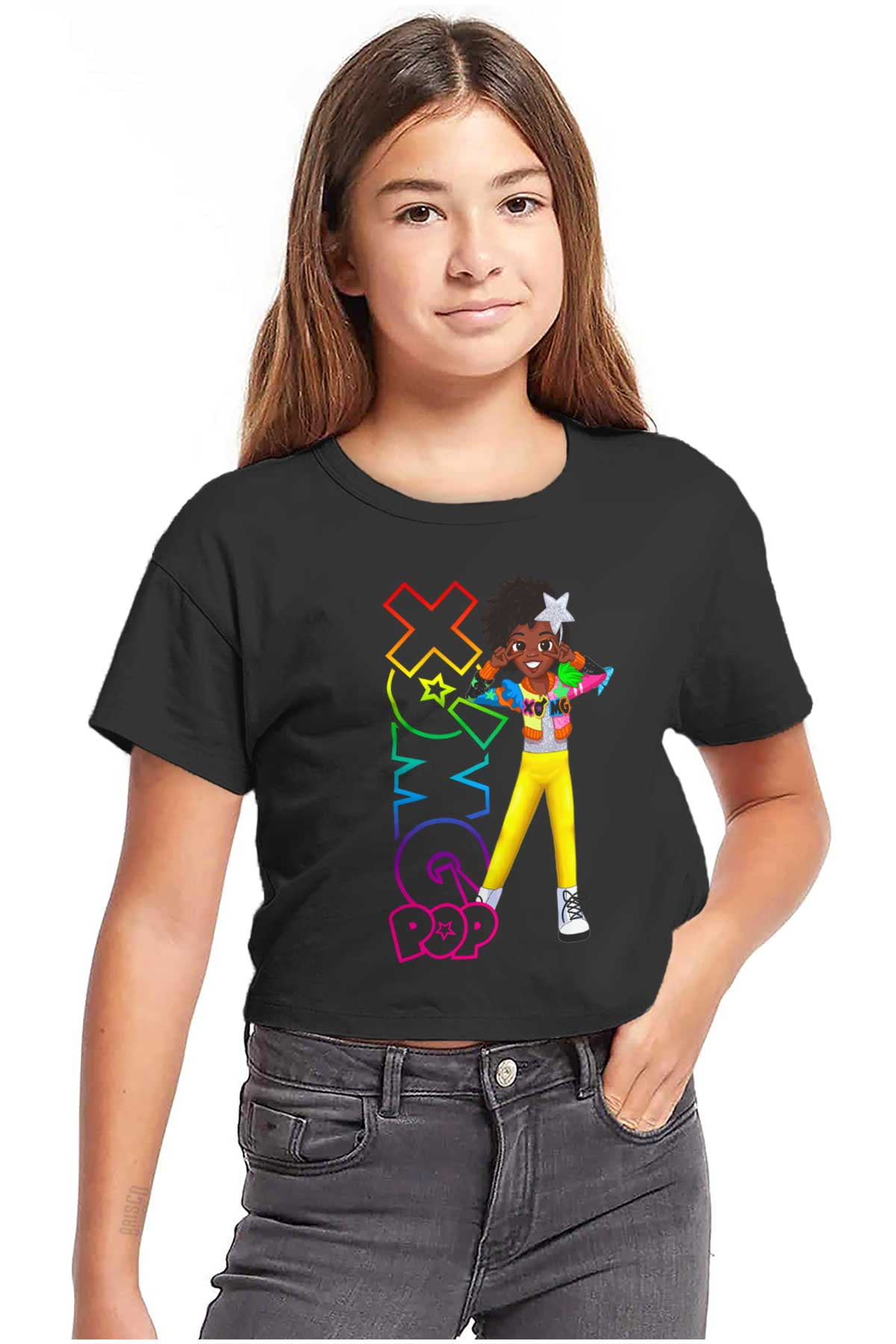 XOMG POP Neon Logo Brooklynn Cartoon Women's Tee Brisco Brands L ...