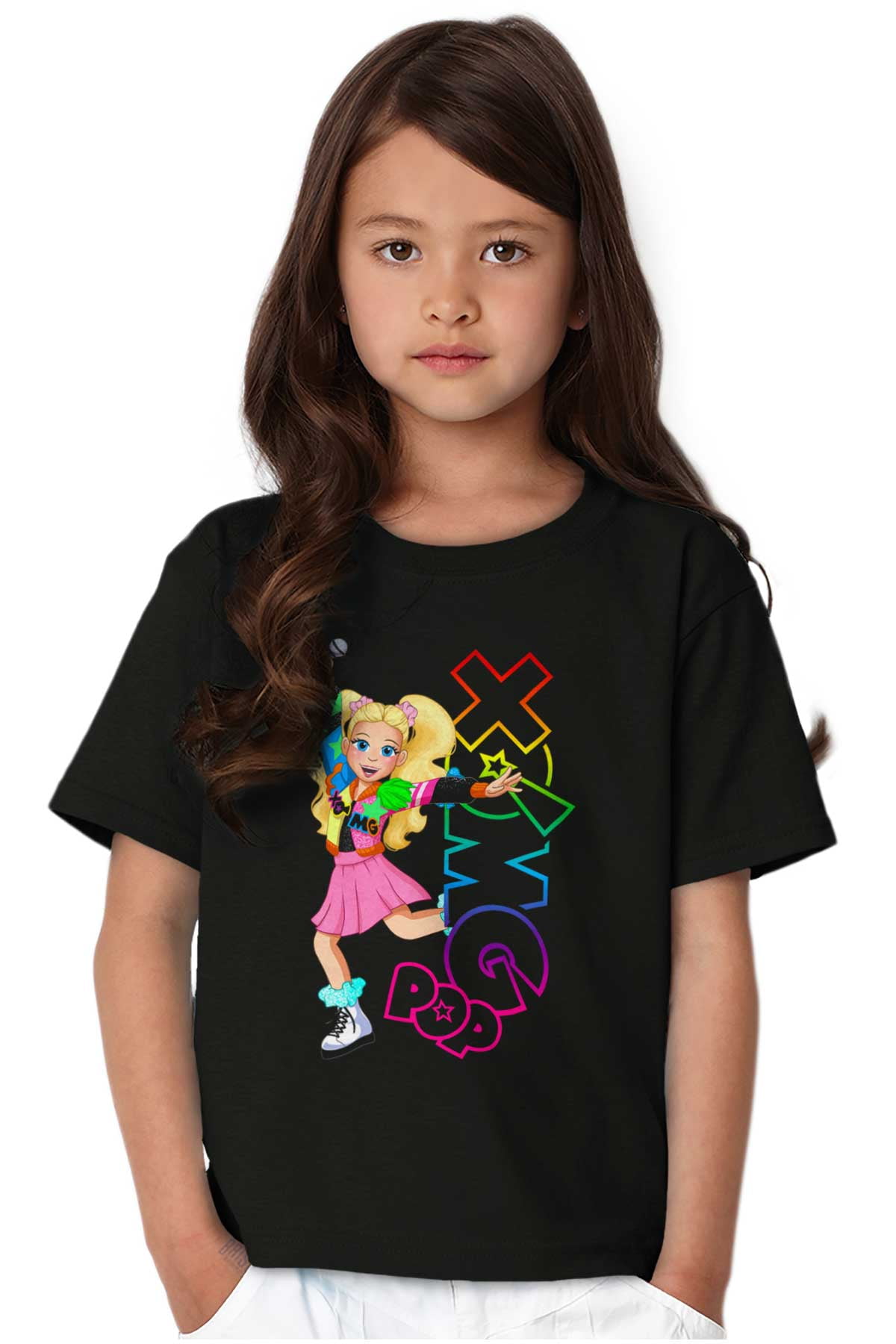 XOMG POP Neon Logo Kinley Cartoon Girls Kids T Shirt Tees Teen Brisco ...