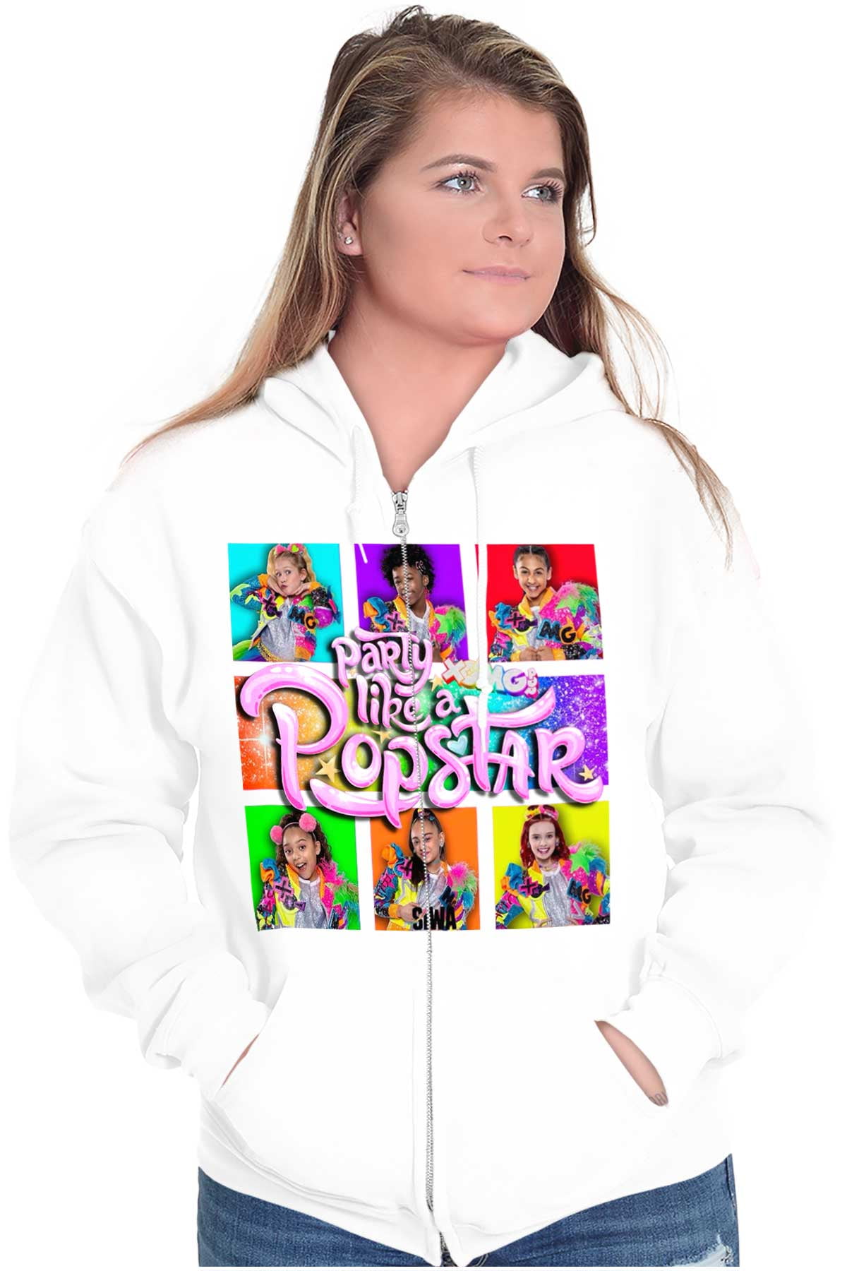 XOMG POP Party Like Popstar Album Zip Hoodie Sweatshirt Women Brisco ...