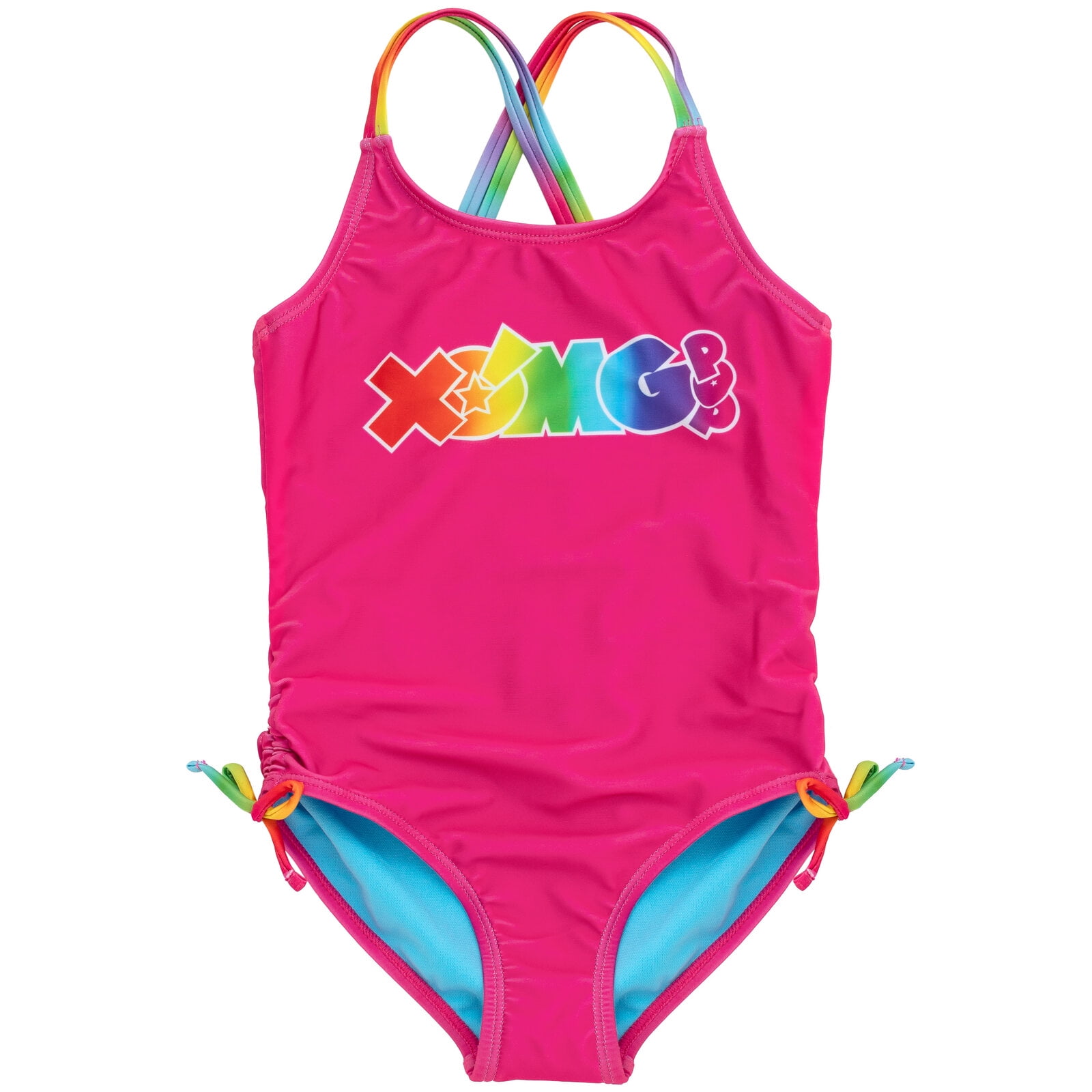 XOMG POP! Rainbow One Piece Bathing Suit Little Kid to Big - Walmart.com