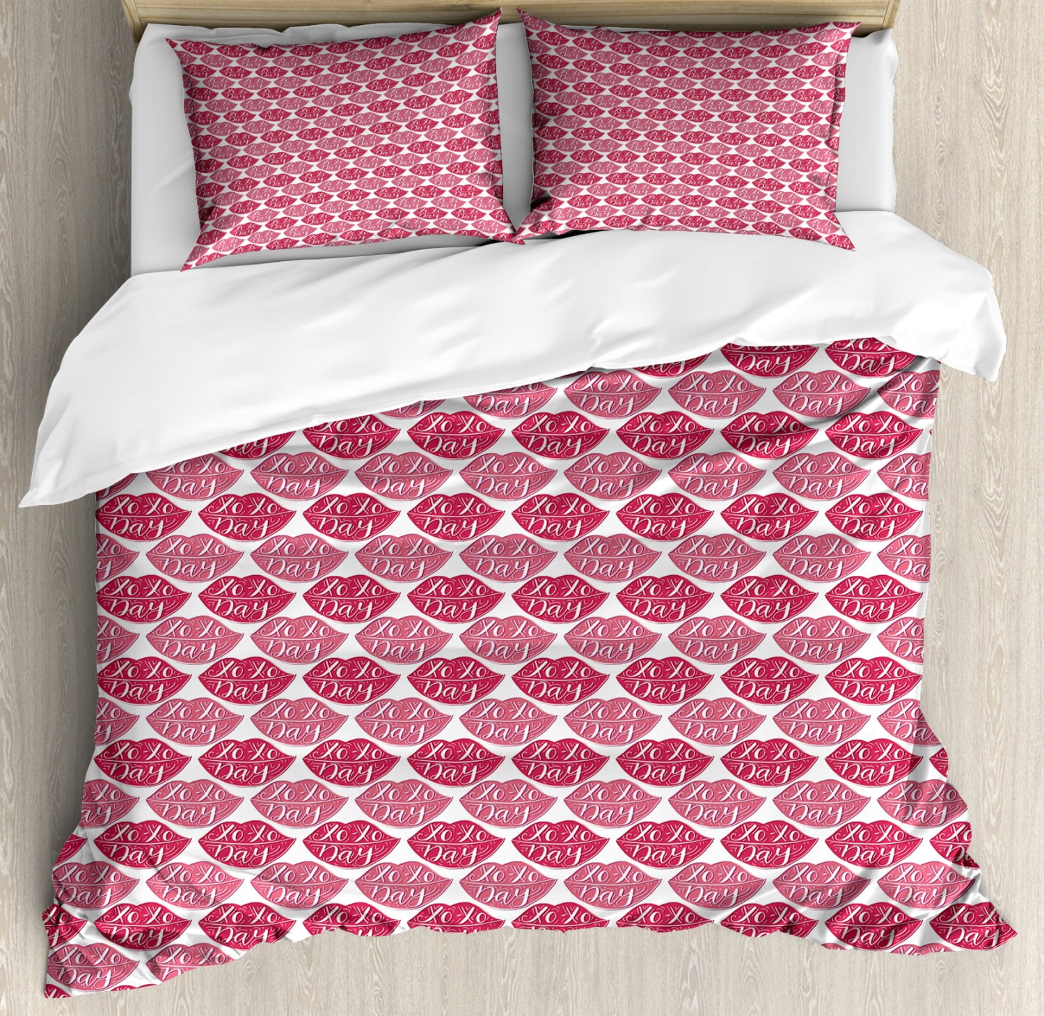 XOXO Duvet Cover Set Queen Size, Hand Writing XOXO Day Lettering ...