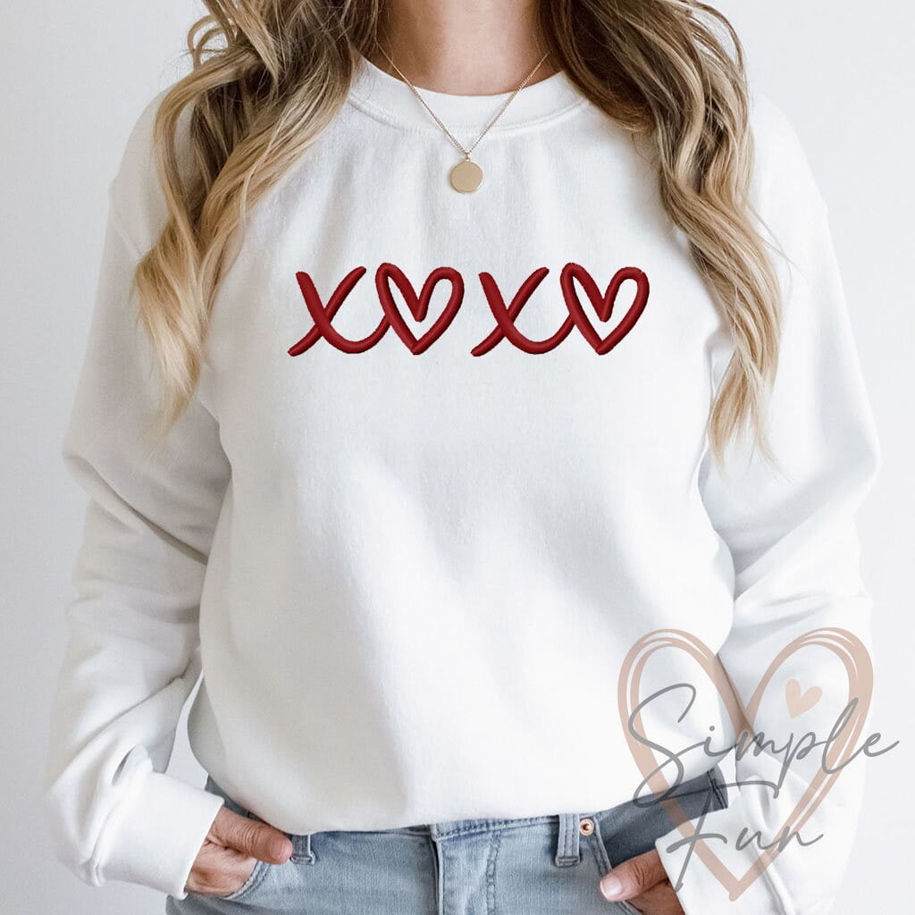 XOXO Embroidery Design,Valentine's day Embroidery,Heart embroidery File ...