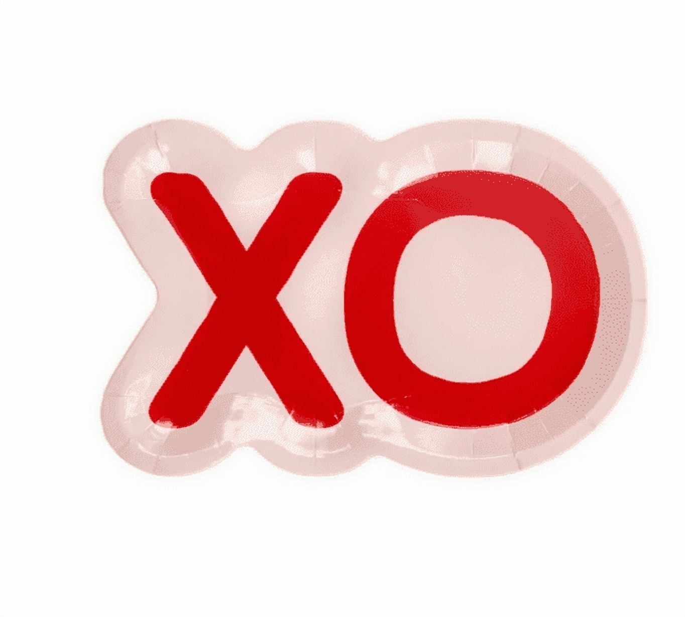 XOXO Shaped Valentine's Day Plates – Fun & Festive 9" Disposable Party ...