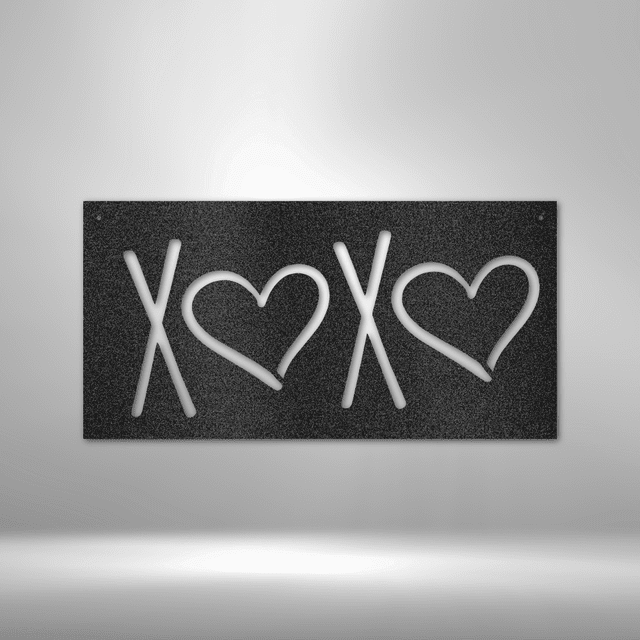 XOXO Steel Sign Laser Cut Powder Coated Home & Office Metal Wall Decor ...