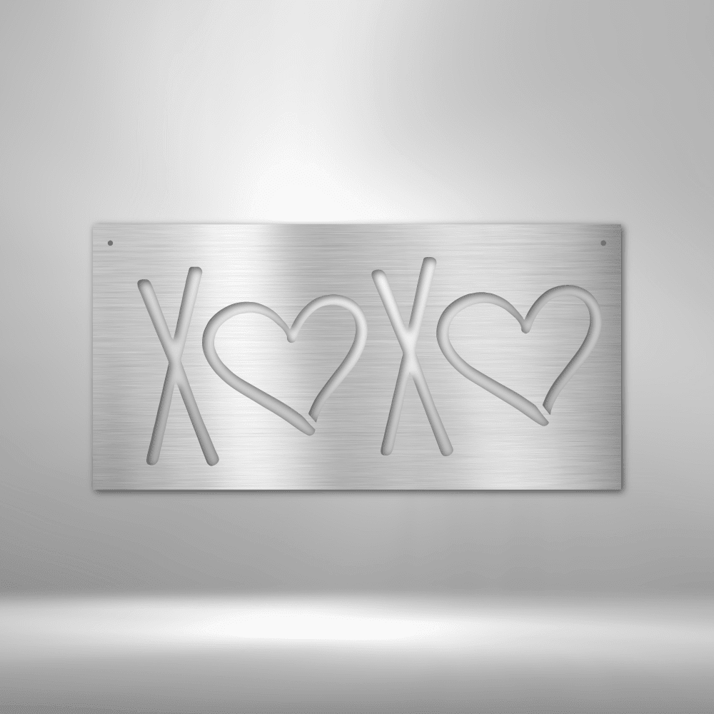 XOXO Steel Sign Laser Cut Powder Coated Home & Office Metal Wall Decor ...