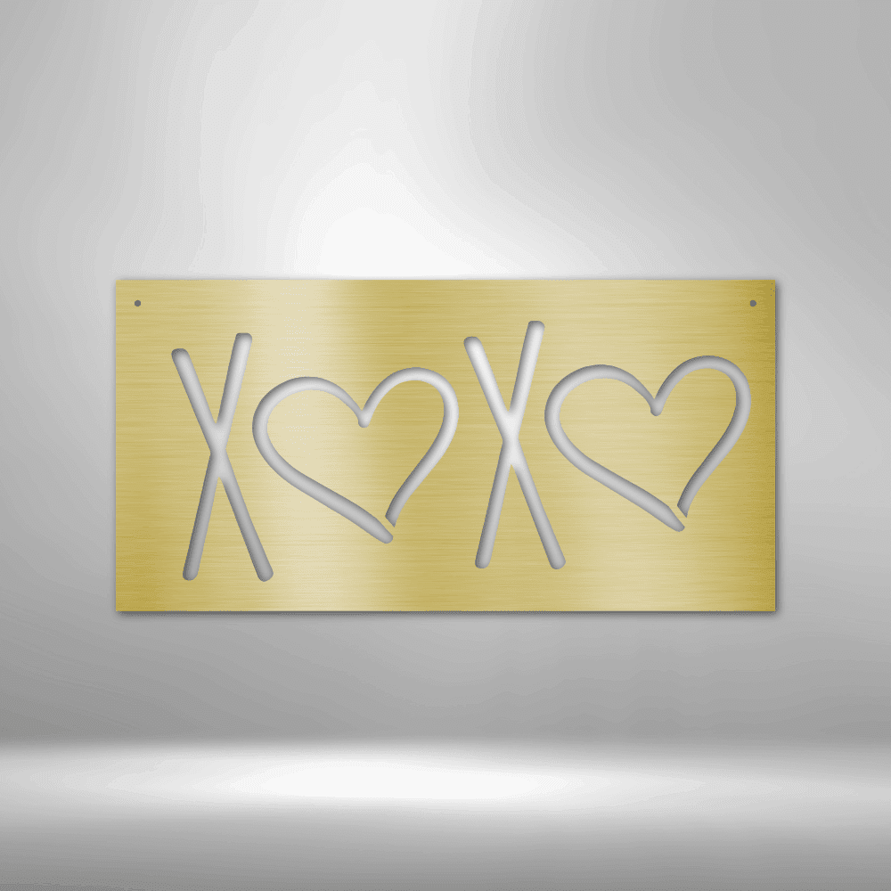 XOXO Steel Sign Laser Cut Powder Coated Home & Office Metal Wall Decor ...