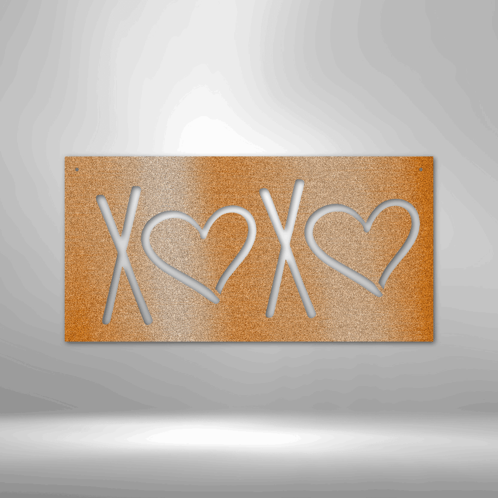 XOXO Steel Sign Laser Cut Powder Coated Home & Office Metal Wall Decor ...