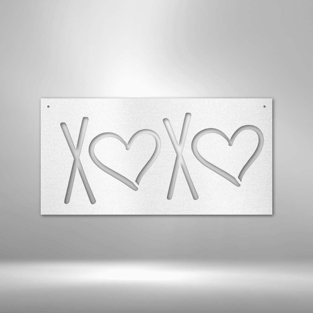 XOXO Steel Sign Laser Cut Powder Coated Home & Office Metal Wall Decor ...