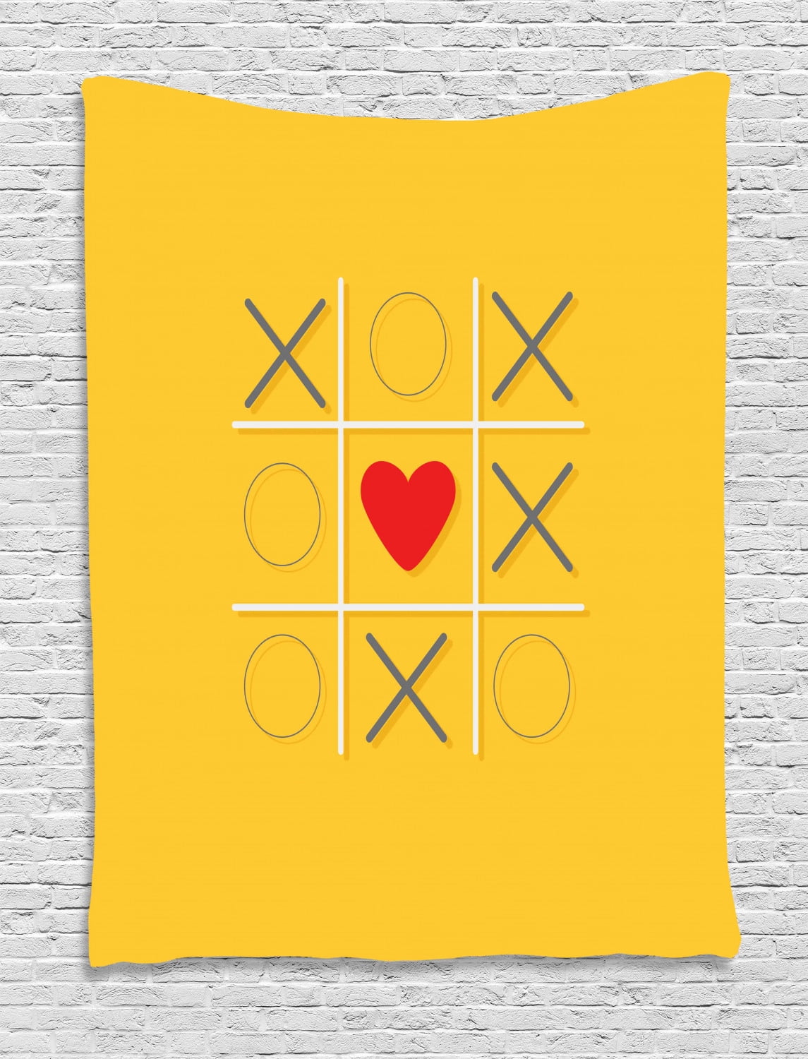 XOXO Tapestry, Tic Tac Toe Game Inspired X and O Symbols with Heart ...