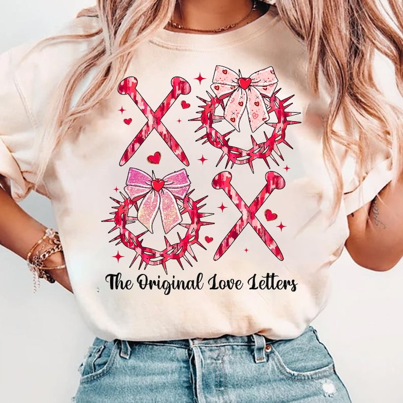 XOXO The Original Love Letters Shirt Jesus Coquette V-Day Shirt ...