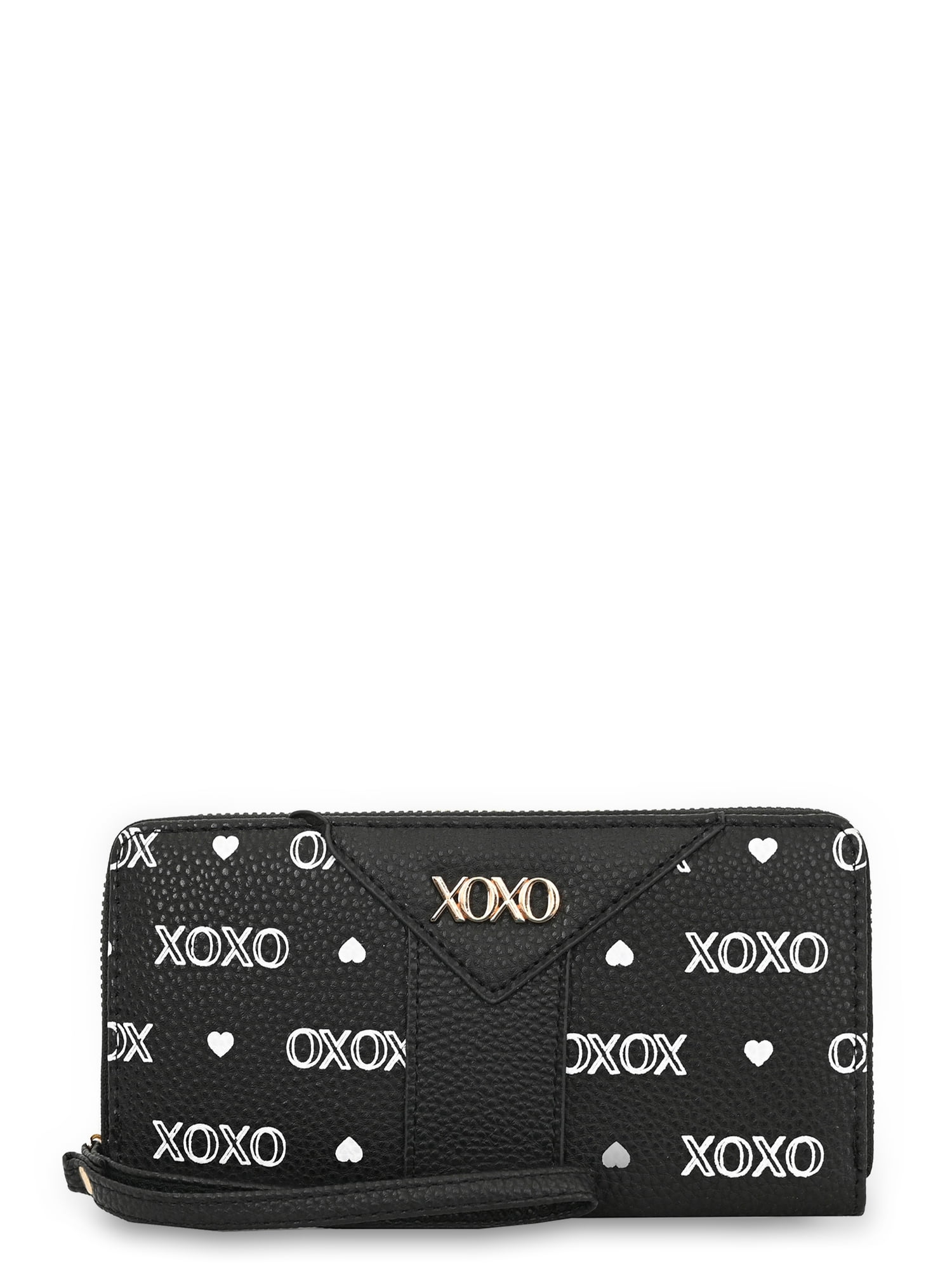 XOXO Women's Zip Around Wristlet Wallet - Card Holders, 2 Cash Pockets ...