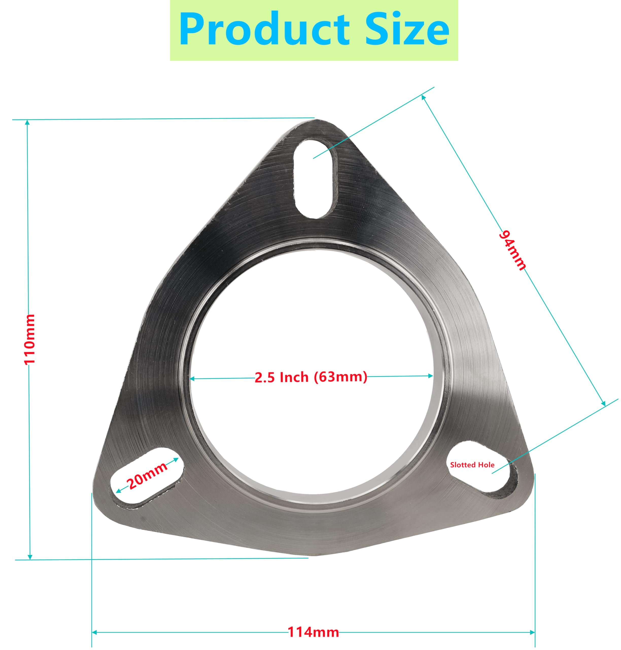 XOXODG Bolt exhaust flange and gasket, stainless steel exhaust flange ...