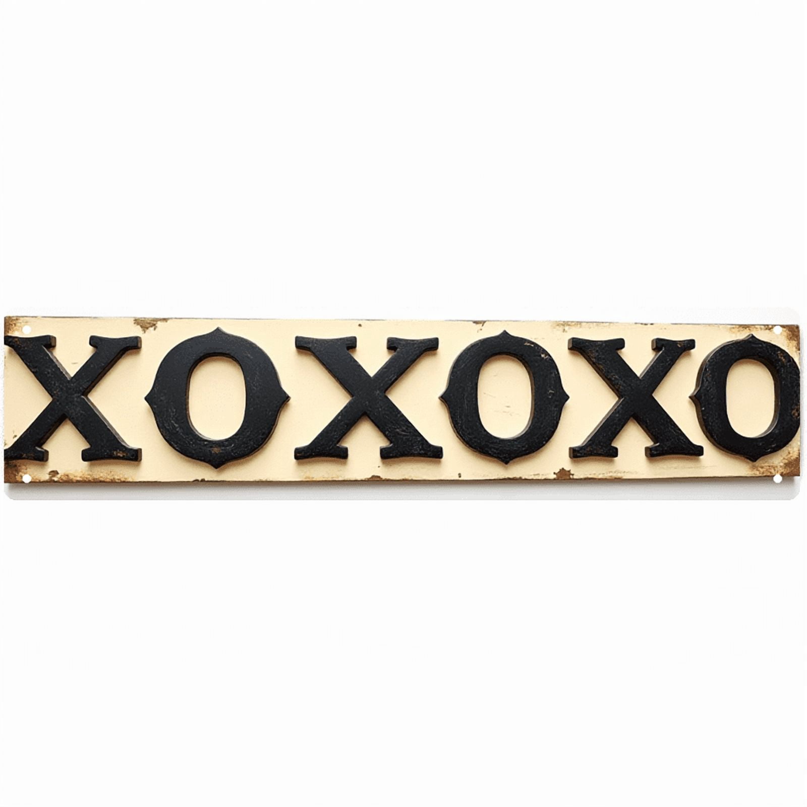 "XOXOXO" Tin Sign - 16x4 Inches Romantic Decor for Wall, Ideal for ...
