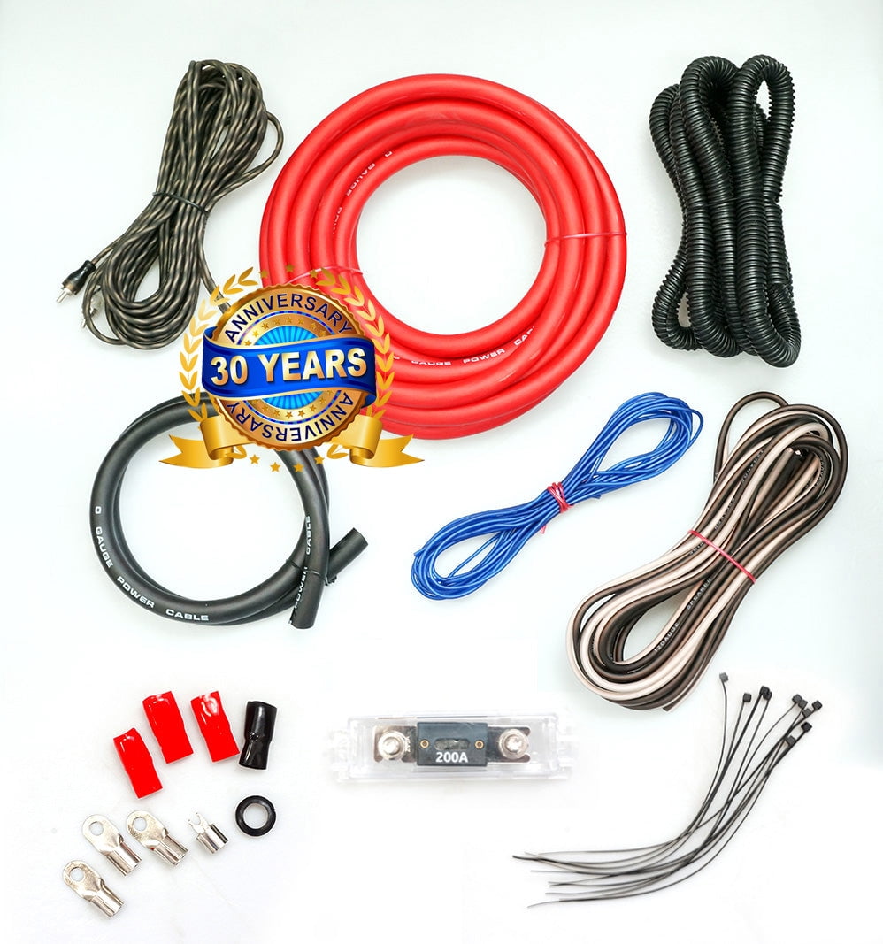 XP Audio 0 Gauge Complete Amplifier Wiring Kit for Car Audio Systems ...