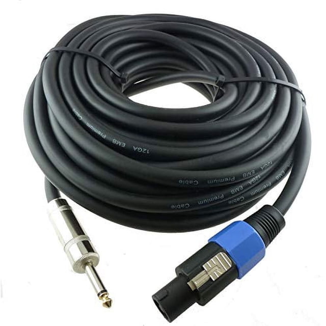 XP Audio 100 FT foot speakon compatible to 1/4 speaker wire cable DJ PA ...