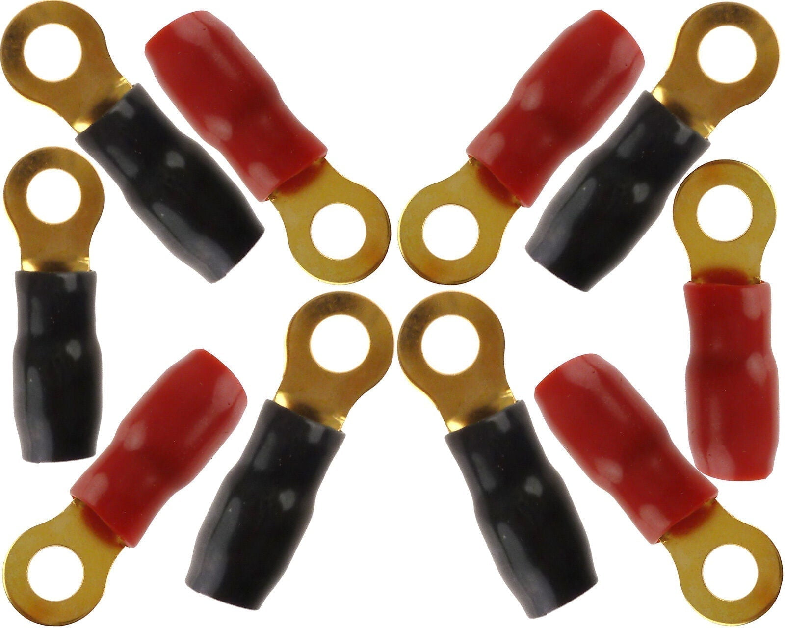 XP Audio XGRT4-10 4 Gauge Crimp Ring Terminals Connectors 10-Pack (Red ...