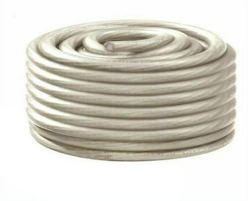 XP Audio XP0G-25S 25Ft True 1/0 Gauge Power Platinum Silver Wire Strand ...