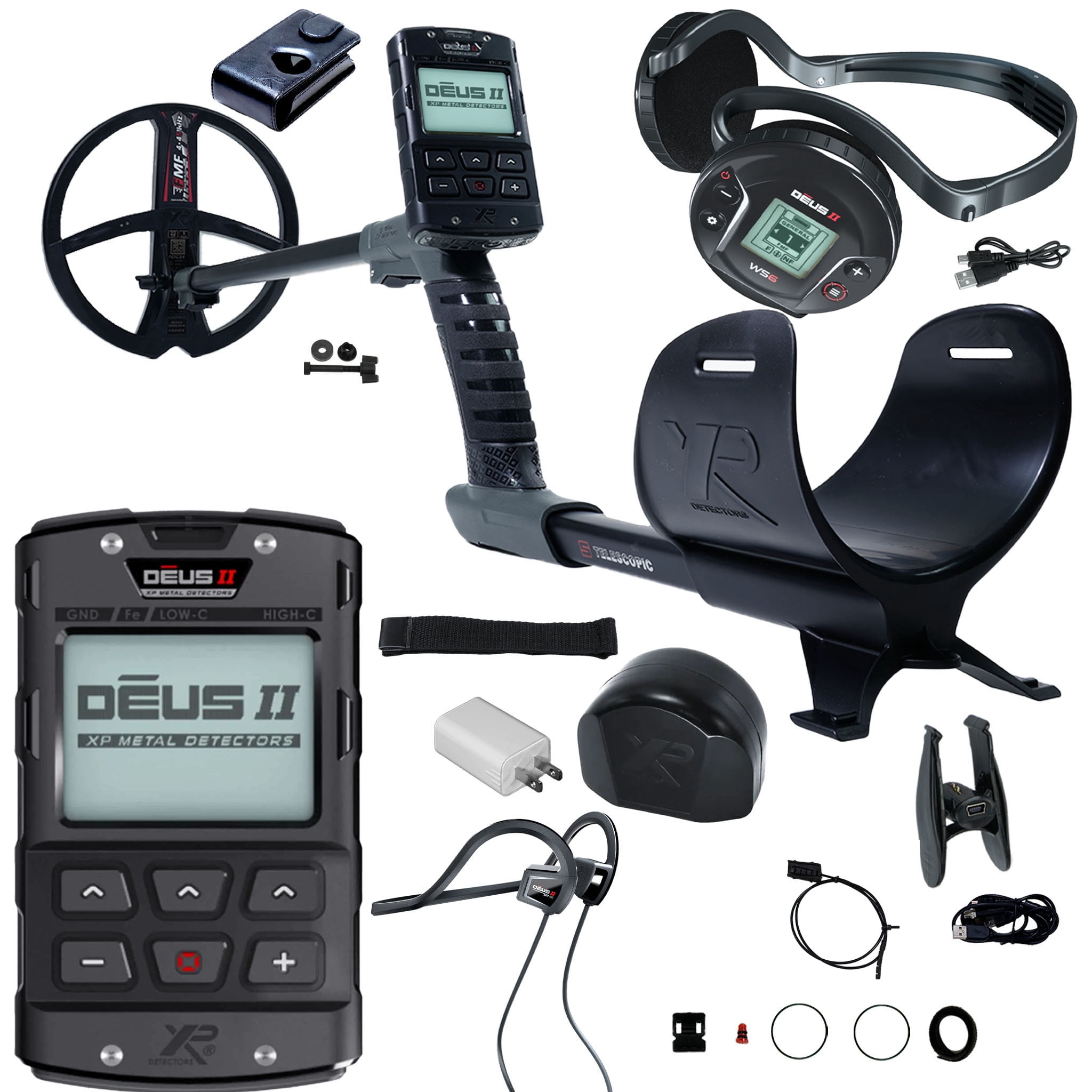 XP DEUS II FMF Metal Detector with 9" FMF Coil with Bone Conduction ...