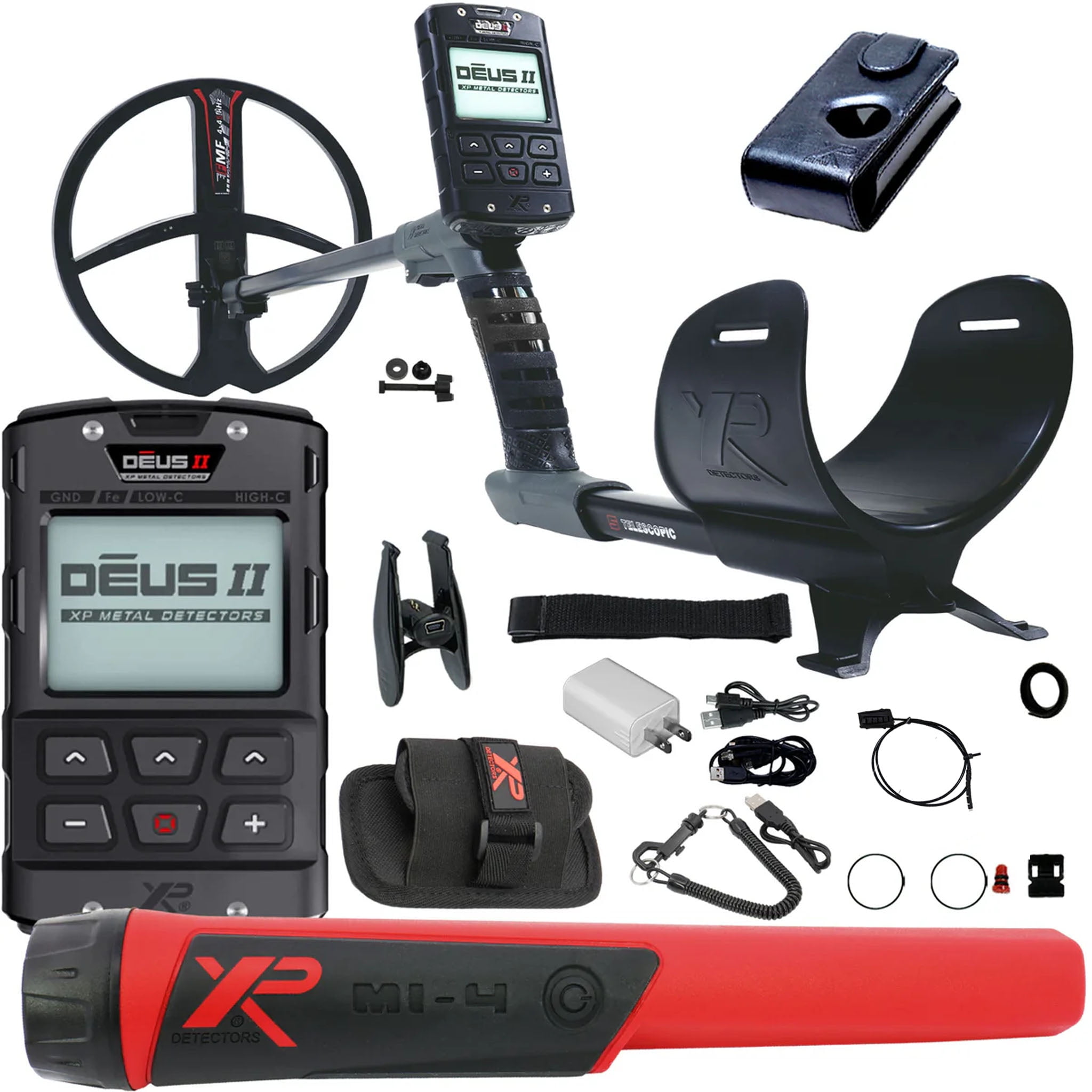 "XP DEUS II Fast Multi Frequency RC Metal Detector with 11"" FMF Search Coil Starter Package ...