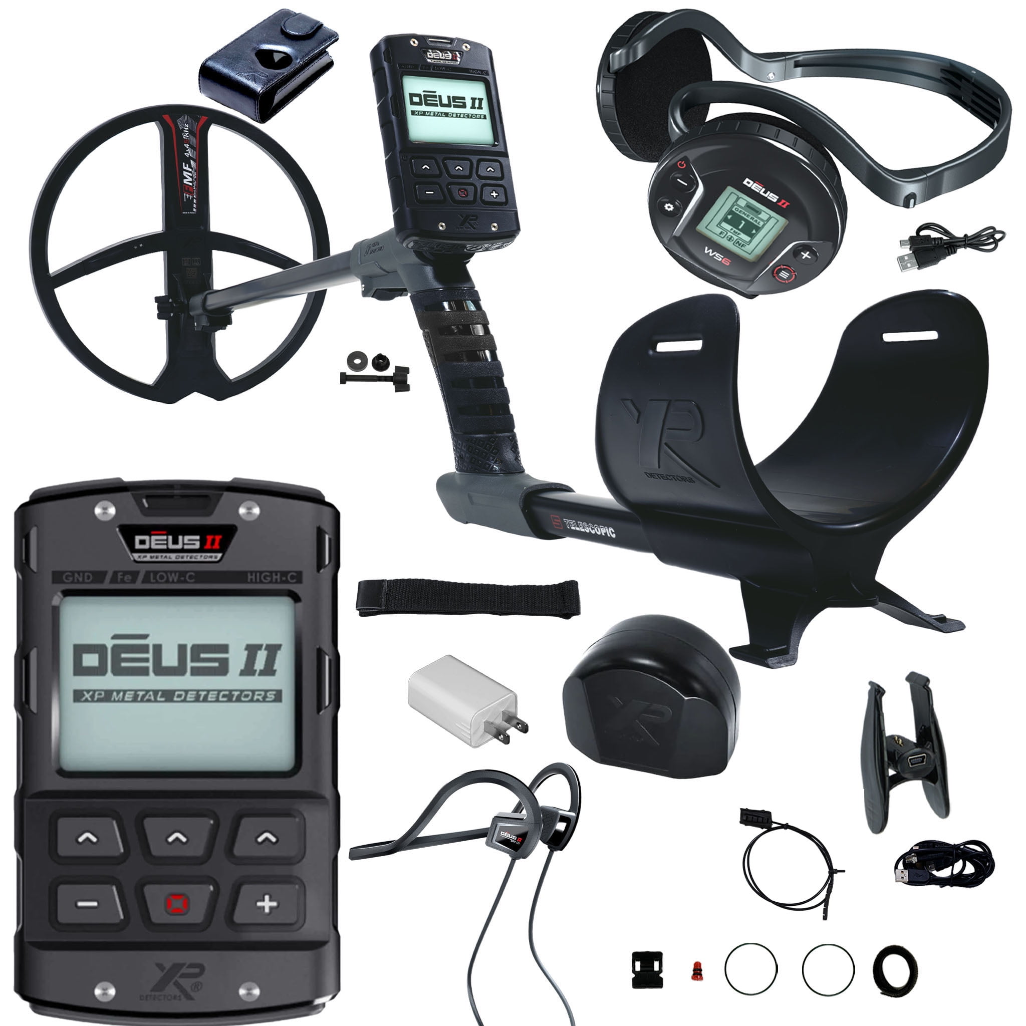 XP DEUS II Fast Multi Frequency RC + WS6 Metal Detector with 11″ FMF ...