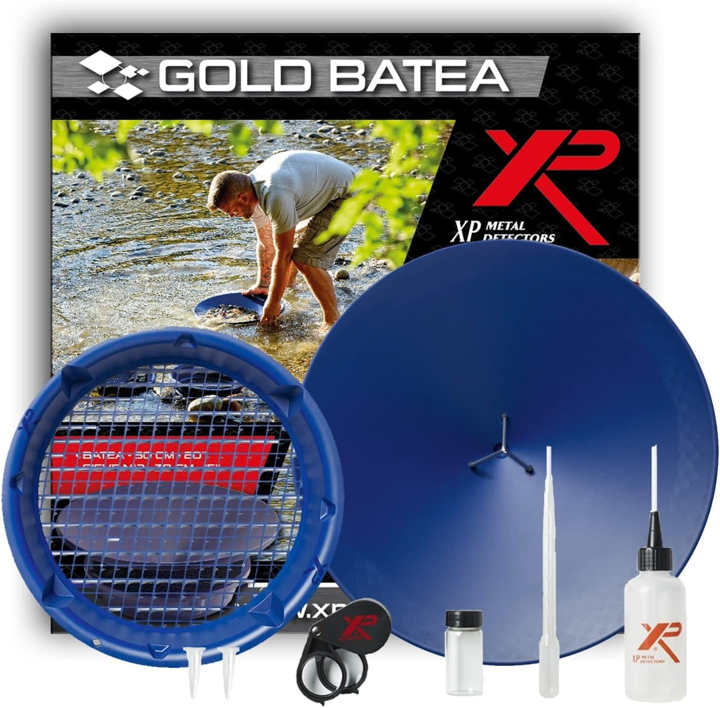 XP METAL DETECTORS Gold Batea Kit - Unique Plastic batea with Material ...