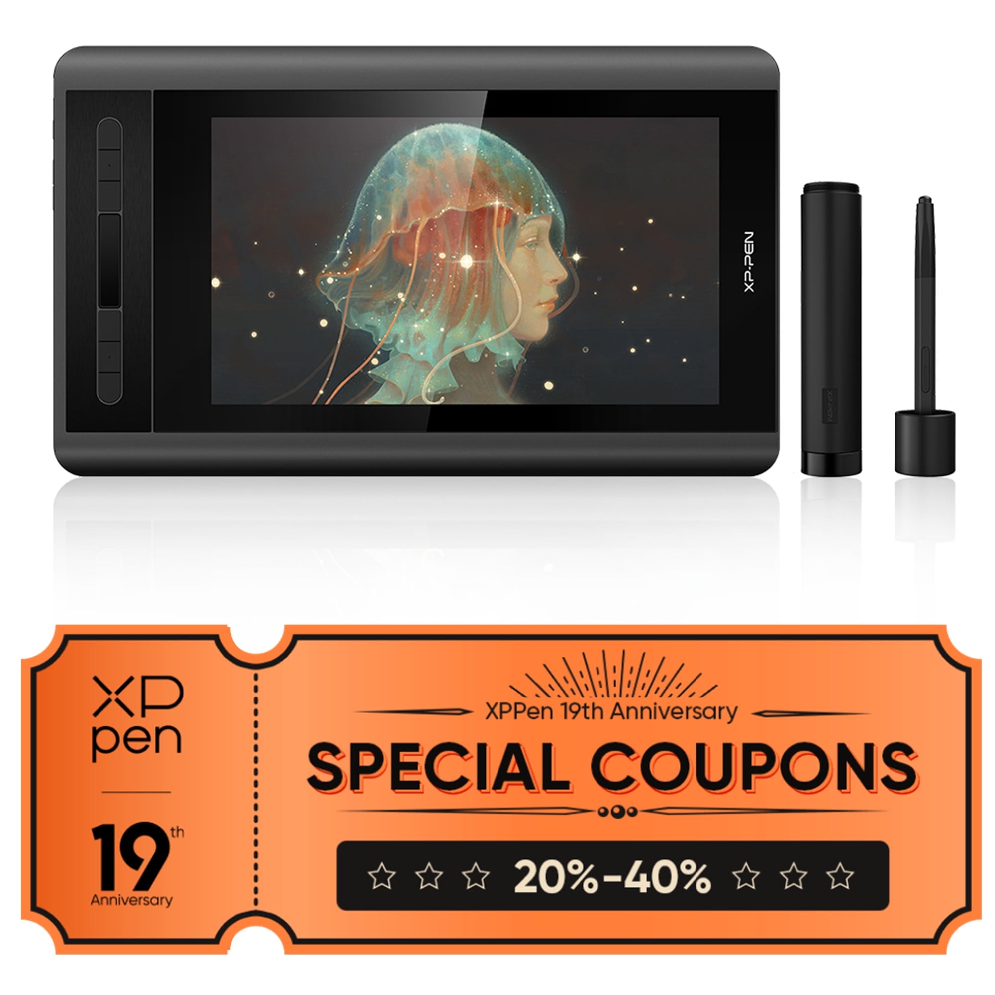 XP-PEN Artist12 11.6 Inch FHD Drawing Monitor Pen Display Graphic Art ...