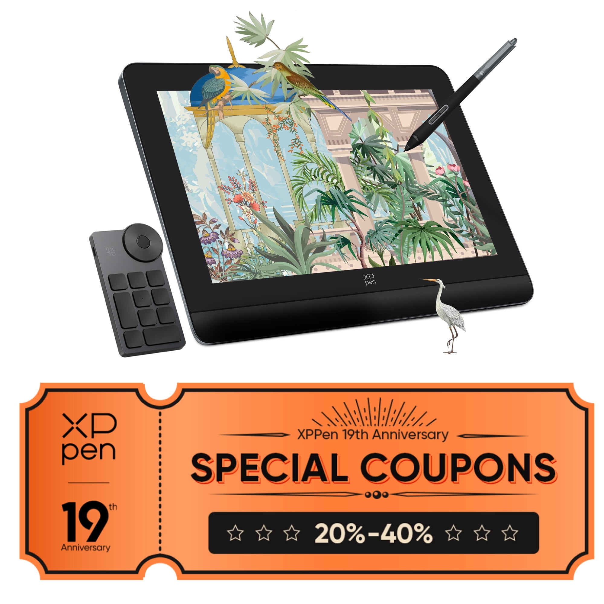 XP-Pen Artist Pro 14/16 (Gen 2) Graphics Tablet, 2560x1600 SRGB, with Optical Pen, Wireless ...