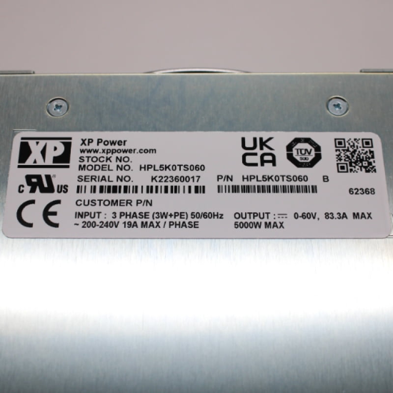 XP Power 5000W 60V 83.3A Enclosed AC-DC Medical Power Supply ...