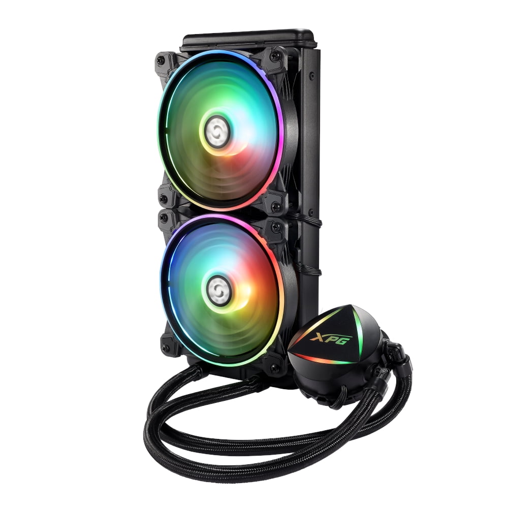 XPG LEVANTE RGB Liquid AIO CPU Cooler 240MM Radiator w/ 2x 120MM ARGB ...
