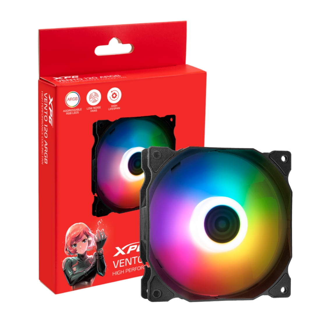 XPG VENTO 120 ARGB LED Case Fan 1PK 45.3CMF 1200RPM Philippines | Ubuy