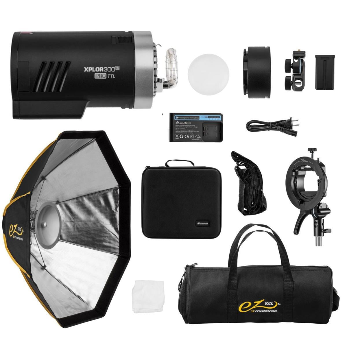 Flashpoint XPLOR 300 Pro TTL R2 Battery-Powered Monolight With Glow EZ ...