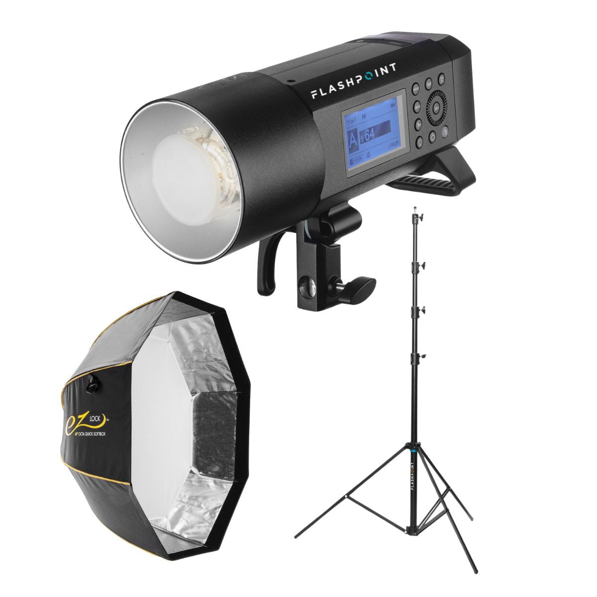 Flashpoint Flashpoint XPLOR 400 Pro Compact TTL R2 Monolight Bundle with Glow 36" EZ Lock Octa ...