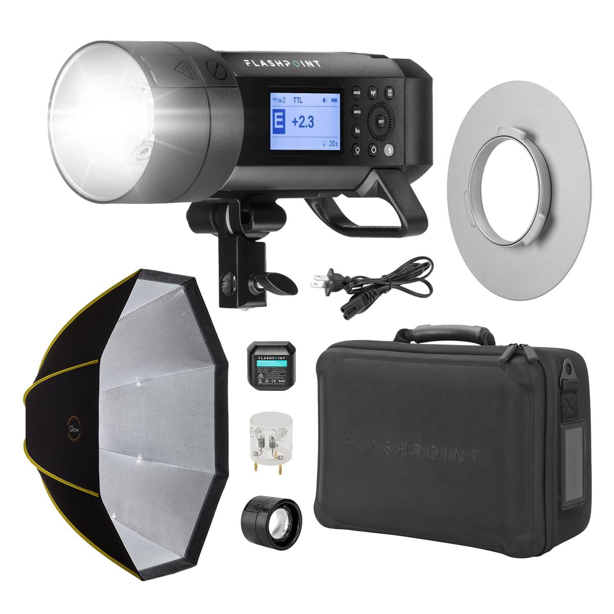 Flashpoint XPLOR 400 Pro Compact TTL R2 Monolight, Bundle with ParaSnap Octa 36 Softbox and ...