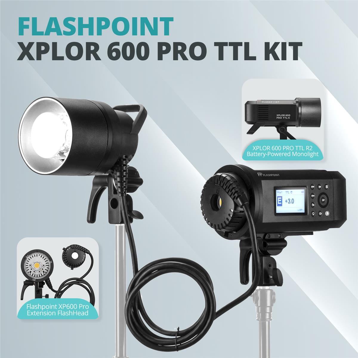 Flashpoint XPLOR 600PRO TTL Battery-Powered Monolight with XP-600 Pro ...