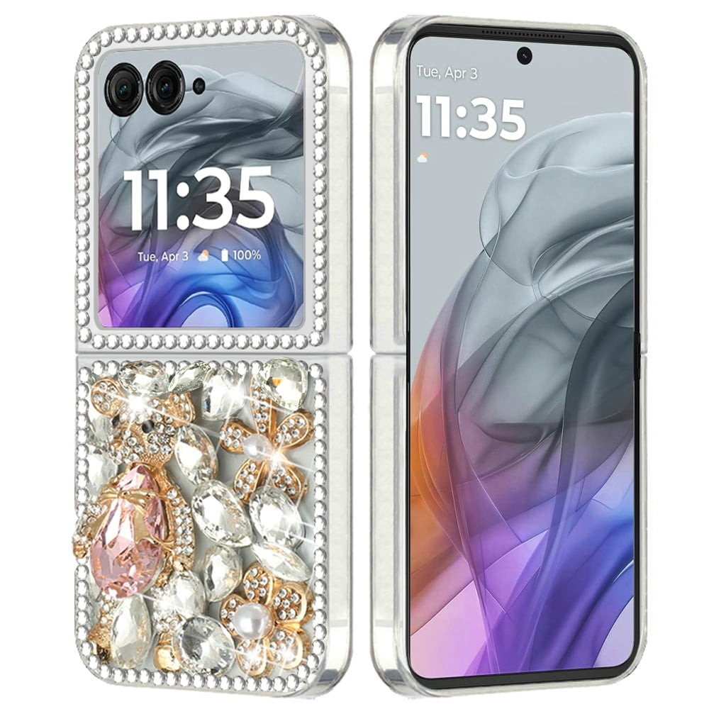 XPM for Motorola Razr 2025 Phone Case, Bling Crystal 3D Full Diamonds ...