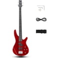 XPOPR 4 String Electric Bass Guitar, Full Size Standard Right Handed ...